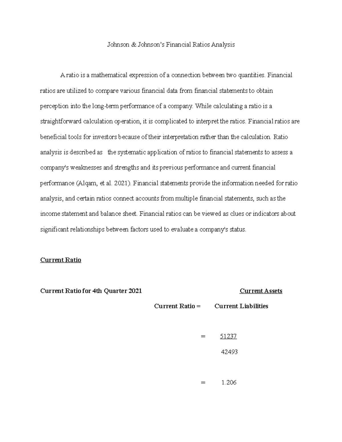 5-2 Project Two Milestone Comparison Analysis - Johnson & Johnson’s ...