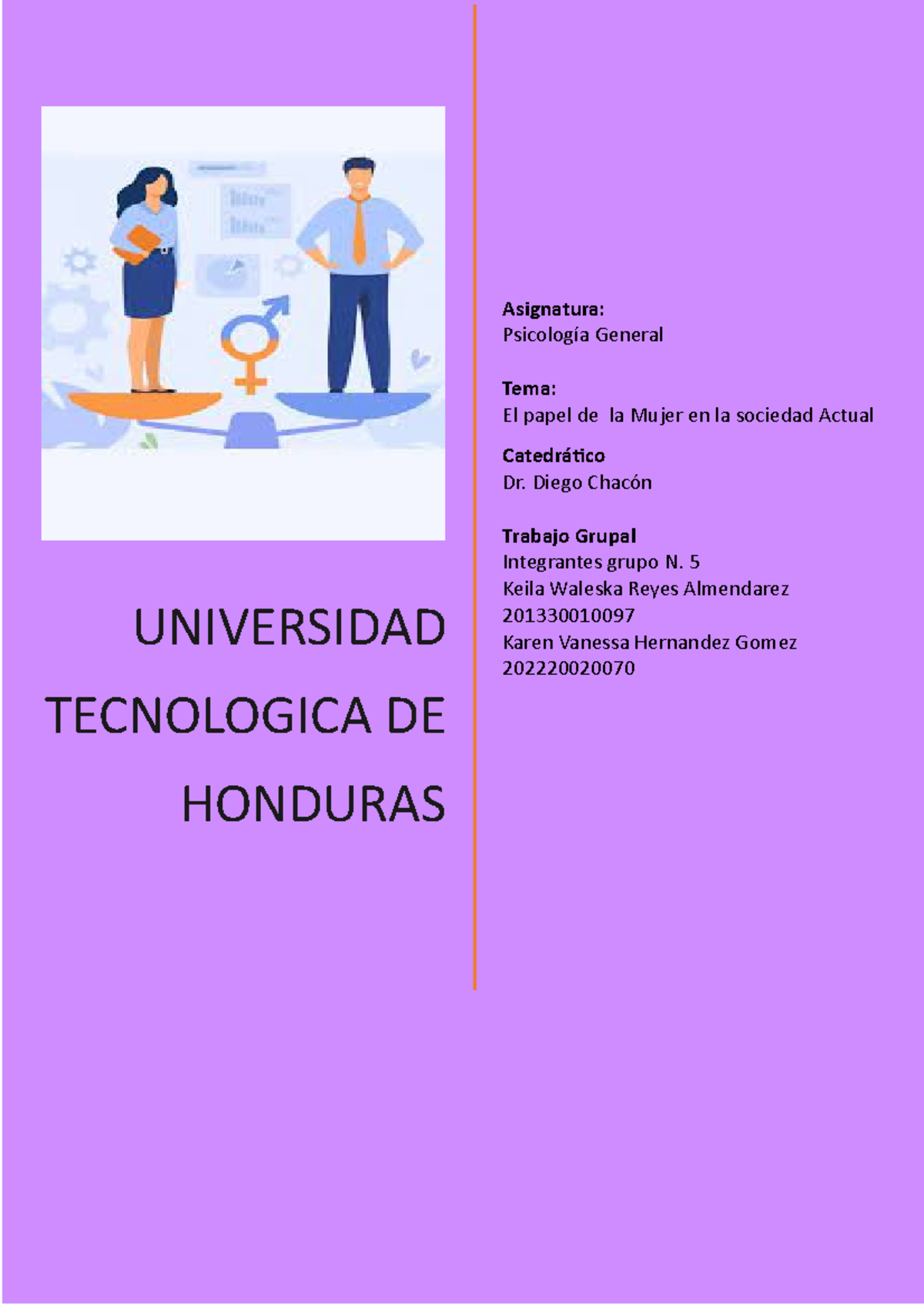 El papel de la mujer en sociedad actual - - Studocu