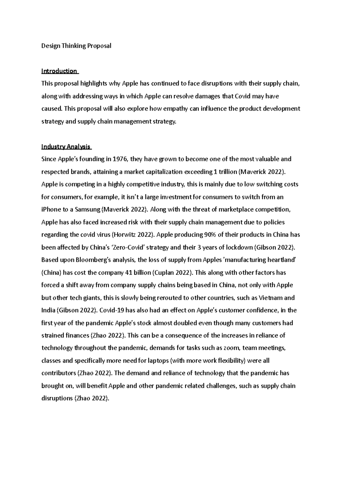 Design Thinking Proposal - Design Thinking Proposal Introduction This ...