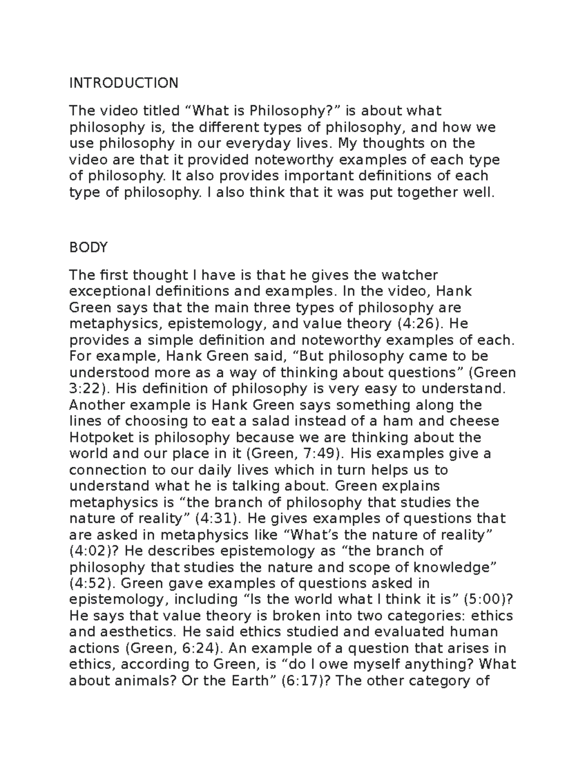 What Is Philosophy Pb INTRODUCTION The Video Titled What Is