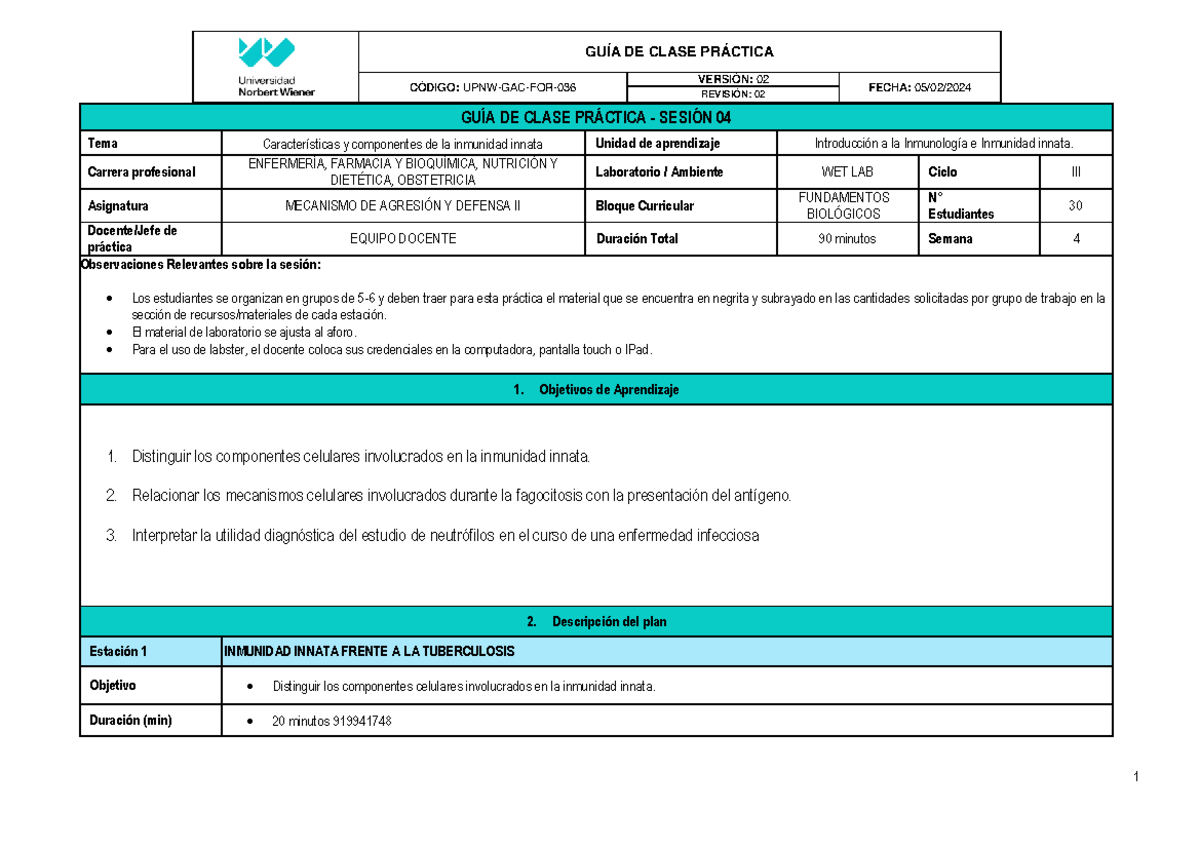 MAD+2+S4 (2)-2 - ...................... - CÓDIGO: UPNW-GAC-FOR- 036 ...