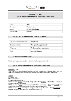 LAW OF Persons Notes - THE THREE TYPES OF CURATORS AND THE FUNCTION OF ...