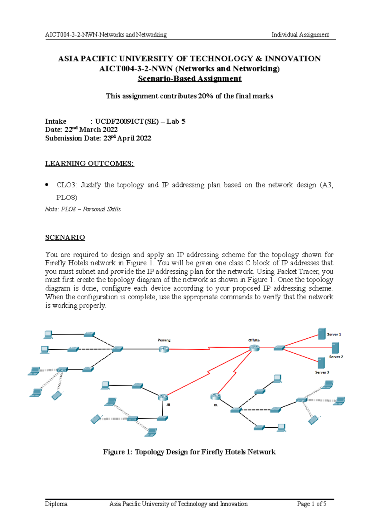 NWN - Scenario-Based Assignment v1 (2022) - Lab 5 - ASIA PACIFIC ...