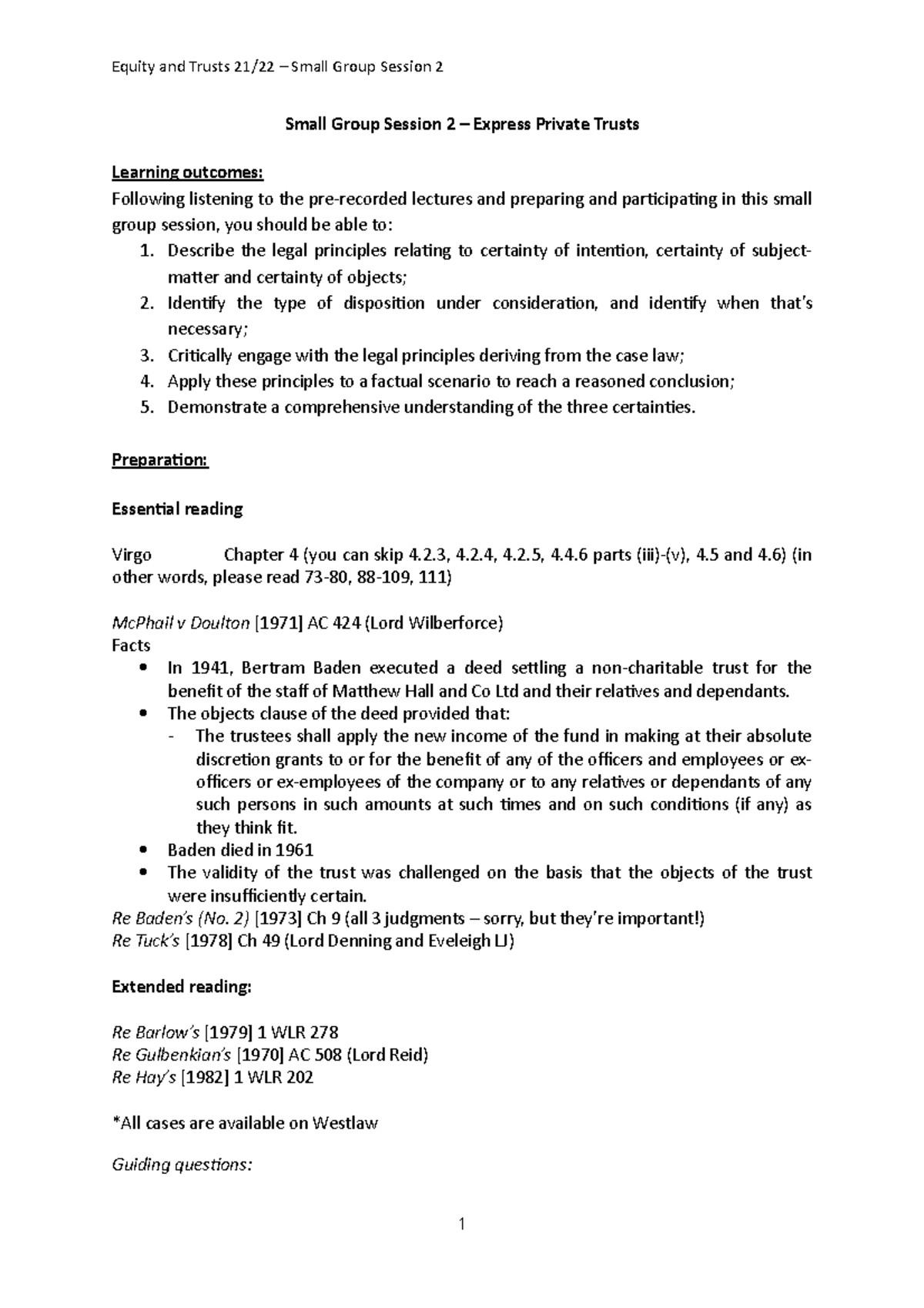 Small group session 2 worksheet - Small Group Session 2 – Express ...