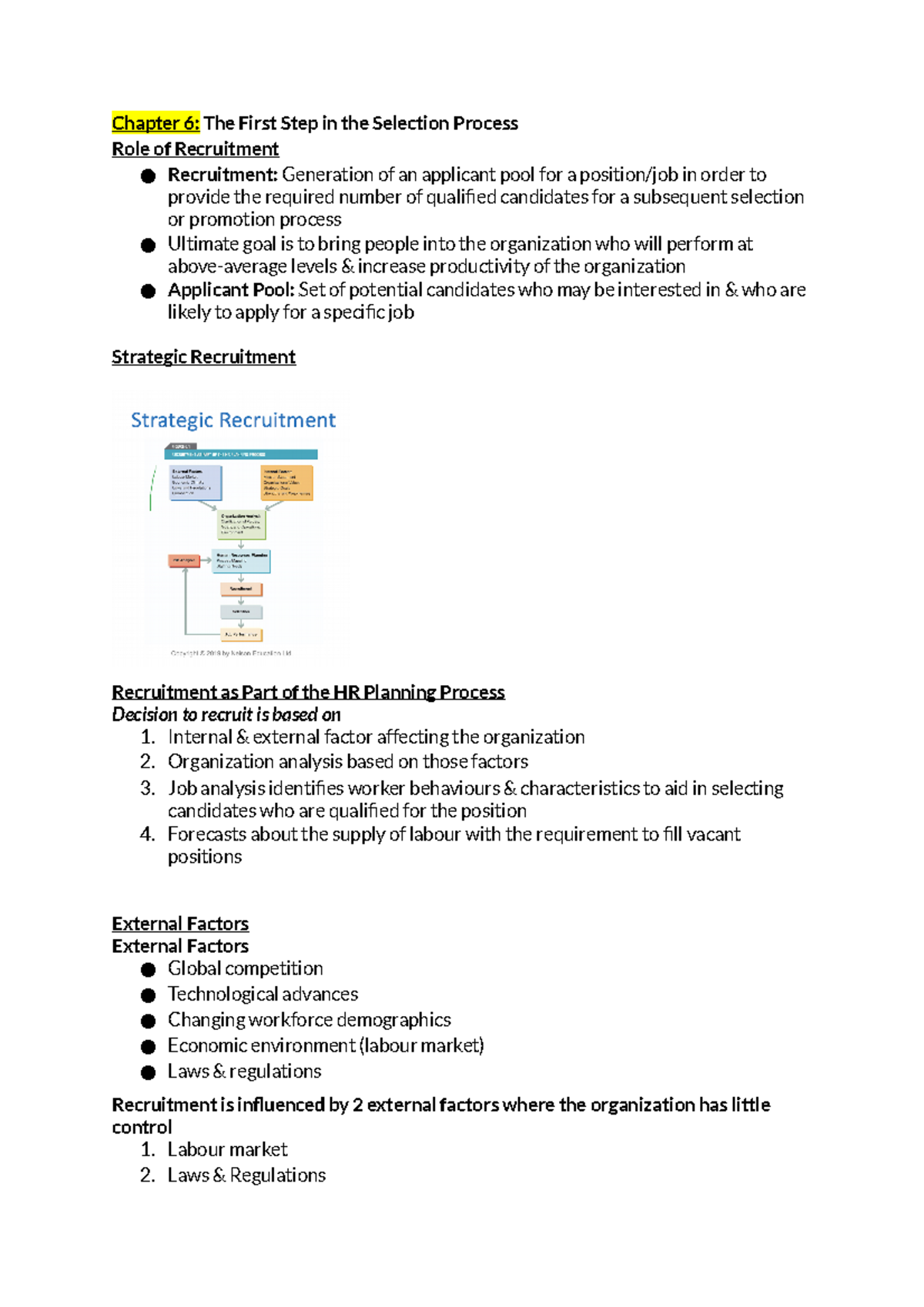 Recruitment - Chapter 6 - Chapter 6: The First Step in the Selection ...