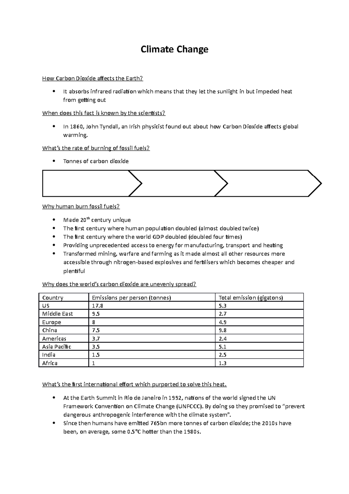Climate Change - Grade: B - Climate Change How Carbon Dioxide affects ...