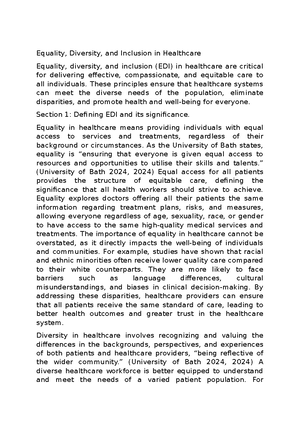 Unit 6 - new unit 6 learndirect - Equality, Diversity, and Inclusion ...