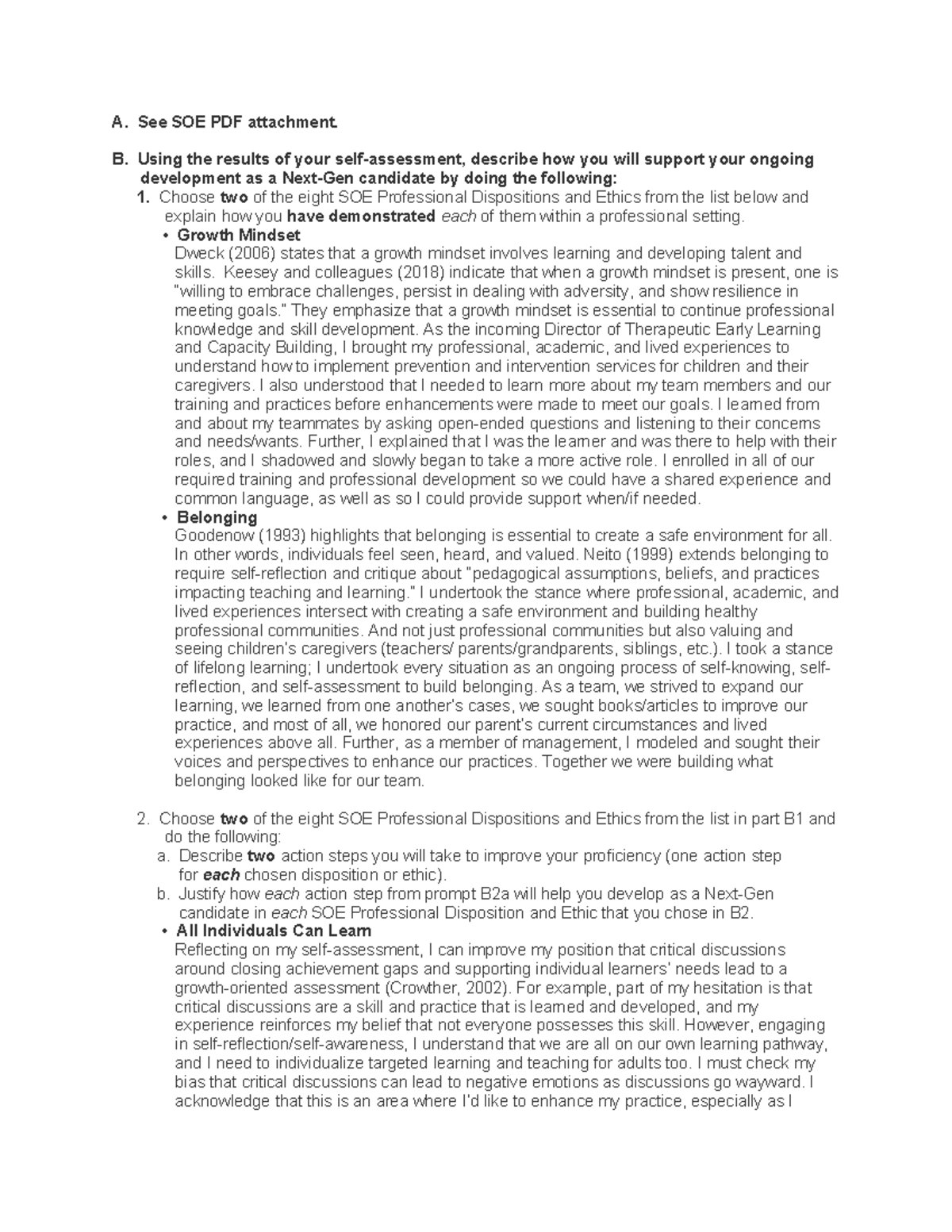 Task 4 SOE - TASK 4 - A. See SOE PDF attachment. B. Using the results ...