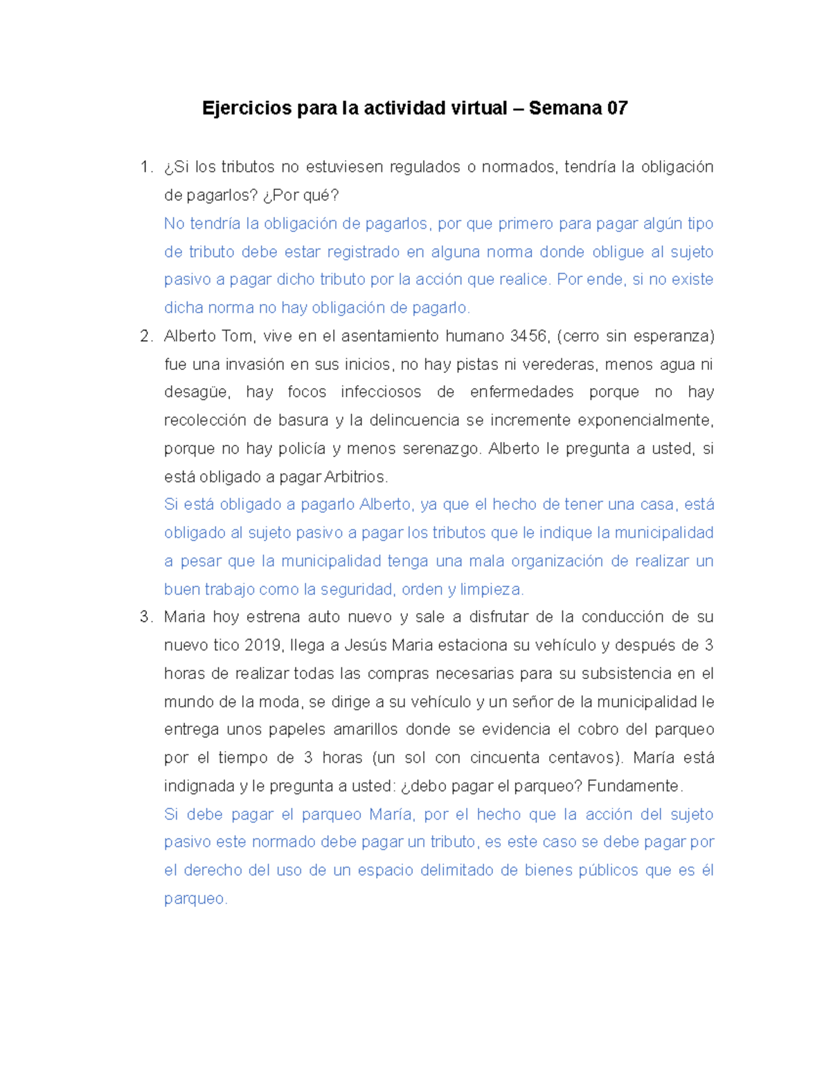 U4 S7 Ejercicios para la actividad virtual - Ejercicios para la ...