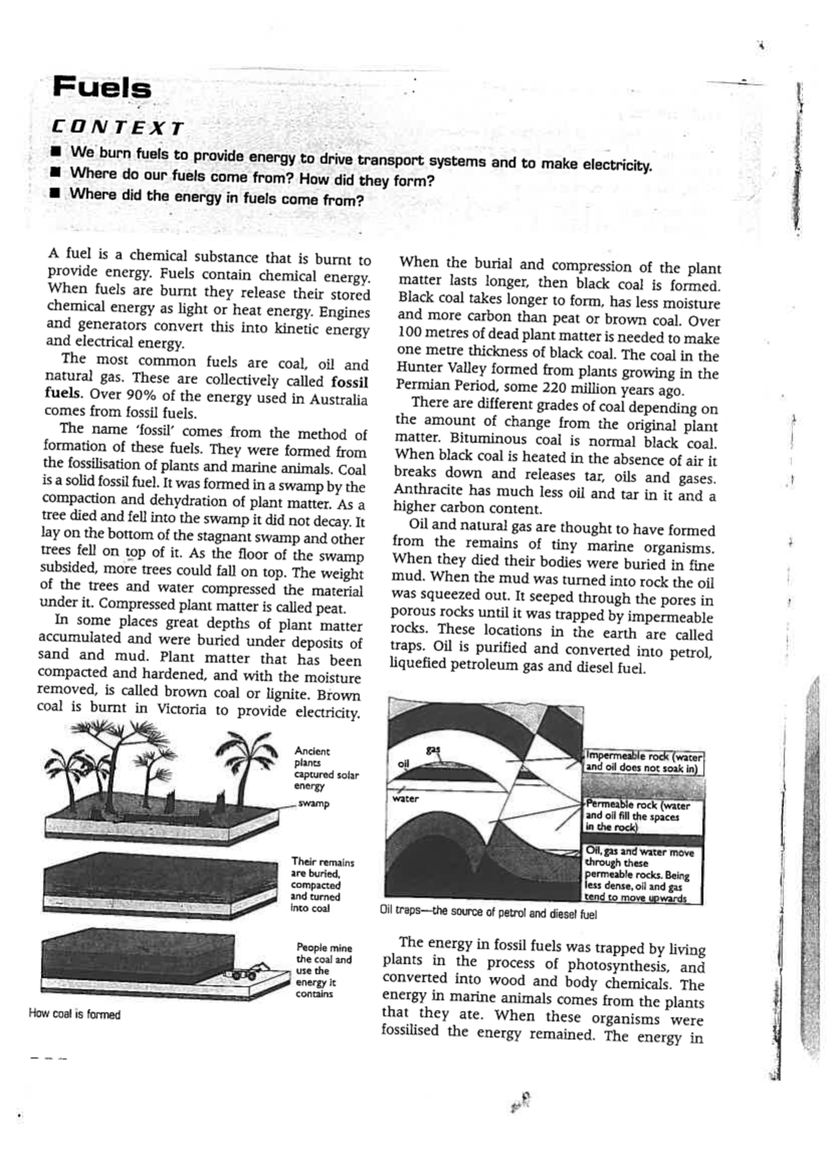Year 8- Fuel resources - BIOL103 - Studocu