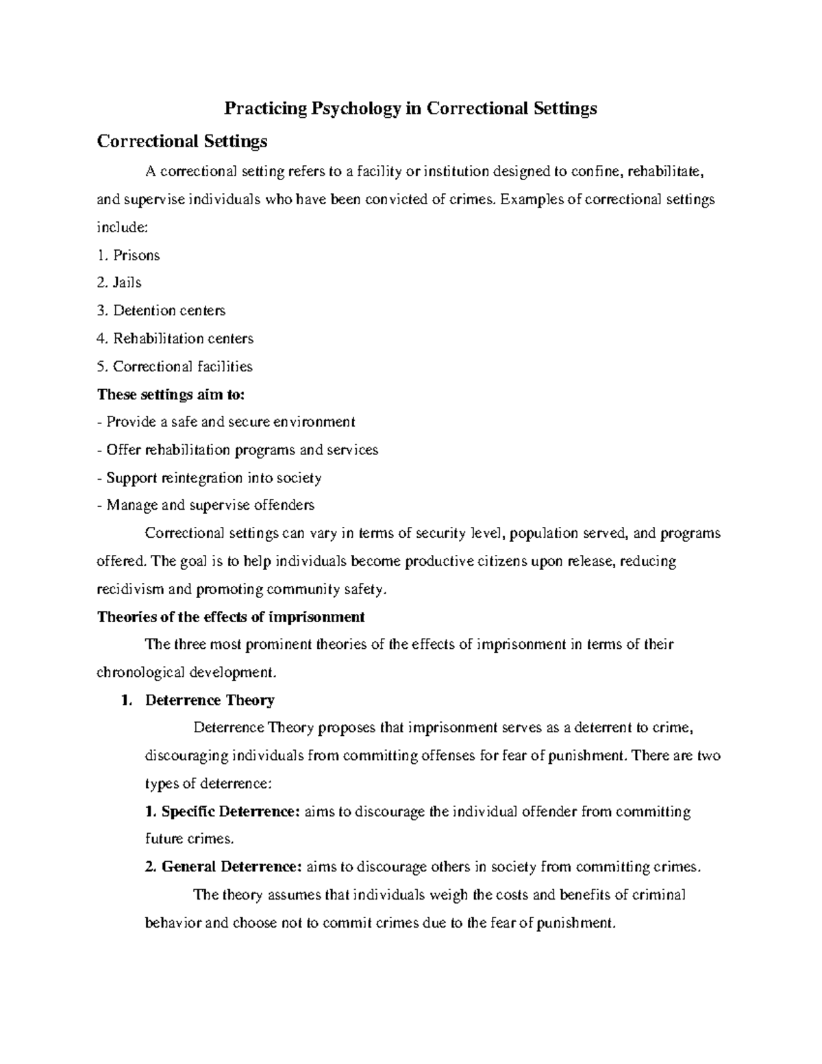 Practicing Psychology in Correctional Settings - Practicing Psychology ...