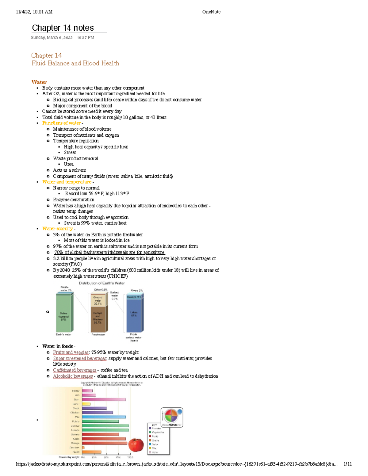 Chapter 14 notes - NUTR315 - Chapter 14 notes Sunday, March 6, 2022 10: ...