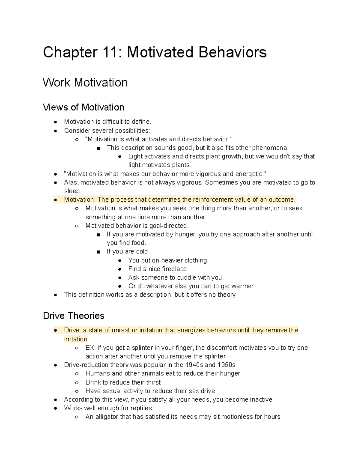 Chapter 11 Work Motivation - Chapter 11: Motivated Behaviors Work ...
