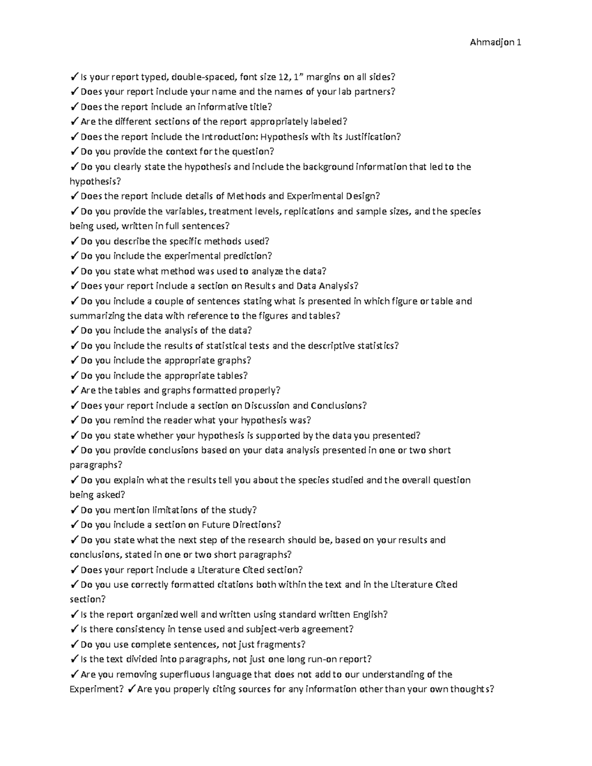 Lab 1 Jon Ashrapov - Lab 1 - Is your report typed, double-spaced, font ...