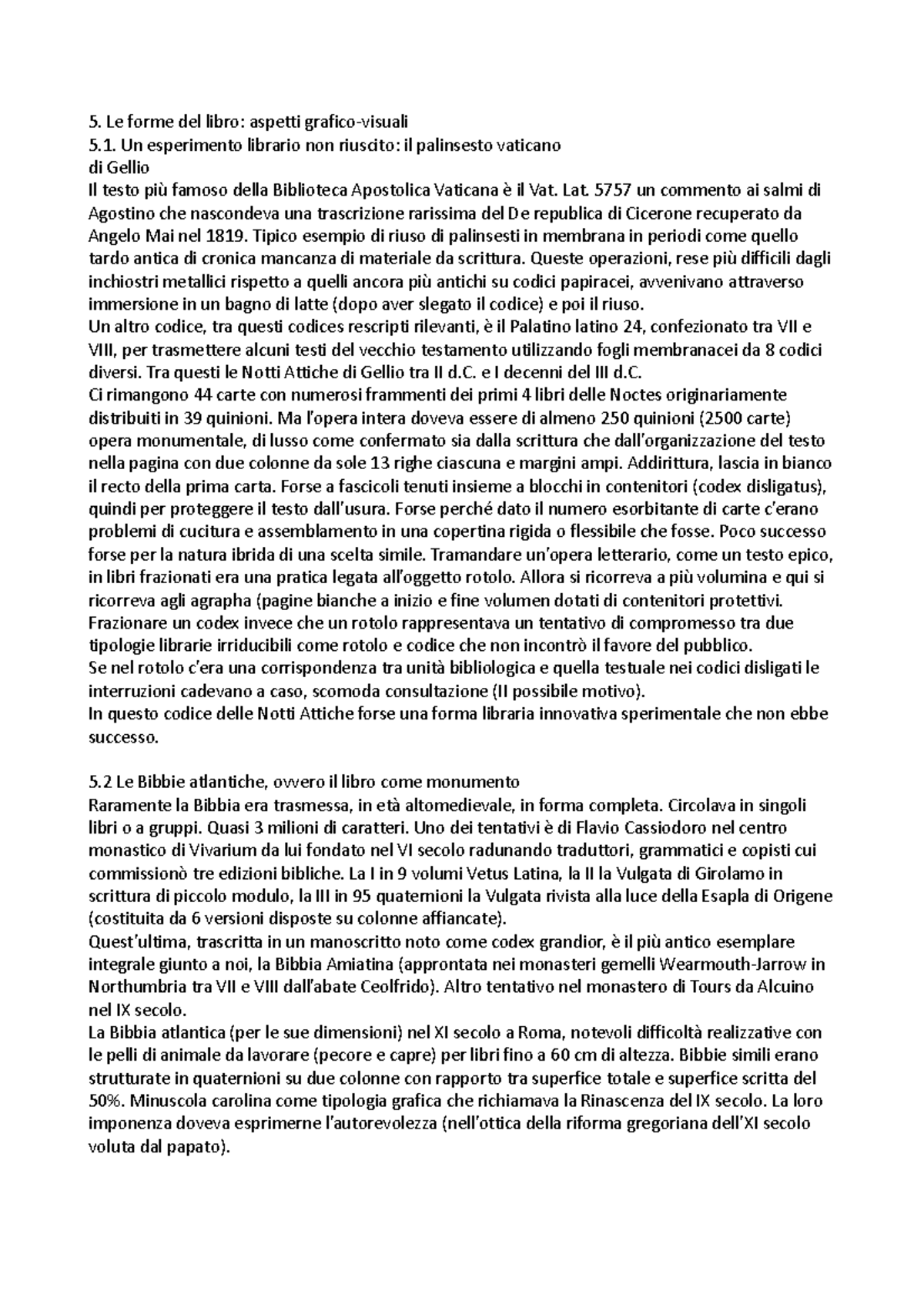 Cursi, Le forme del libro, paragrafi 5.1, 5.2, 5 - Le forme del libro ...