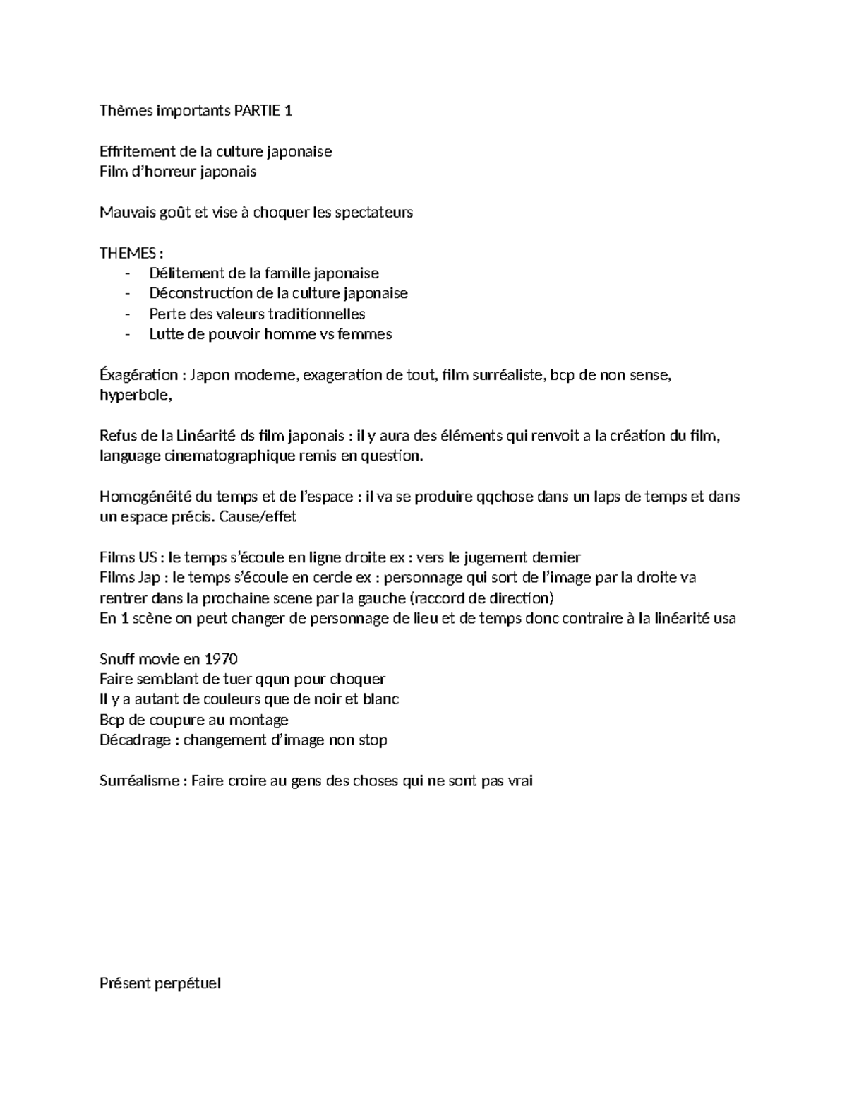 Thèmes importants - Faire semblant de tuer qqun pour choquer Il y a ...