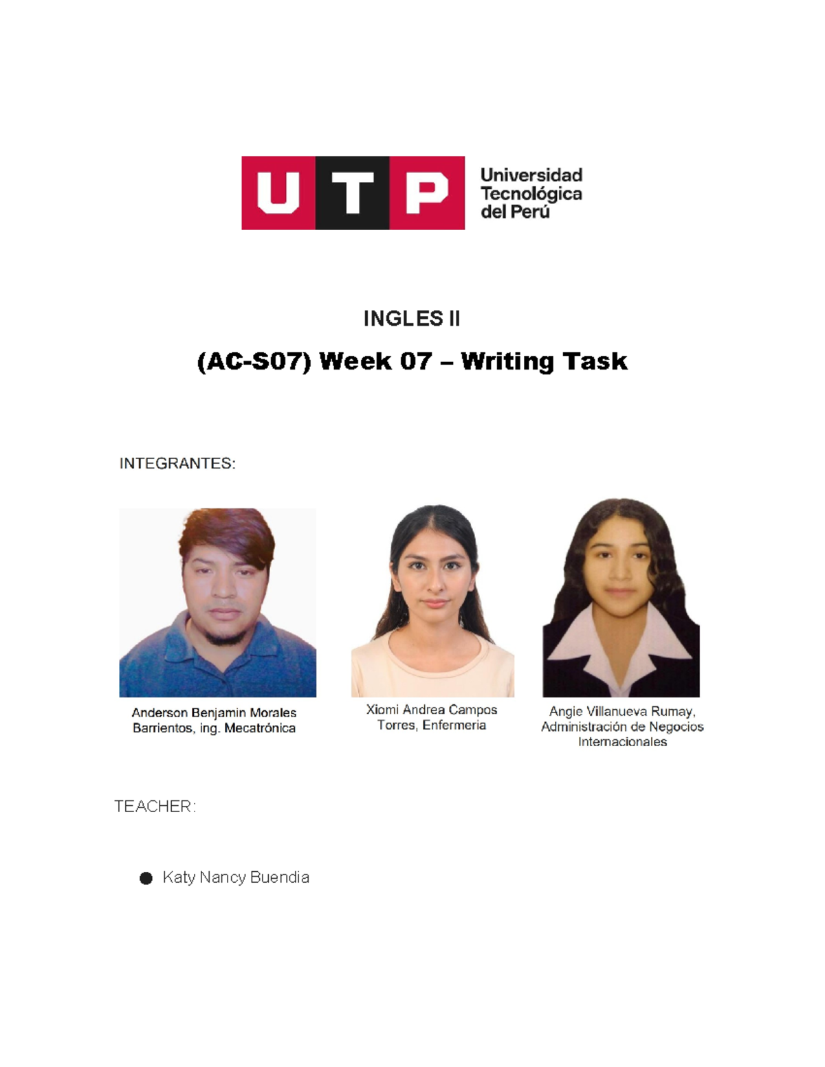 (AC-S07) Week 07 – Writing Task - INGLES II (AC-S07) Week 07 – Writing ...