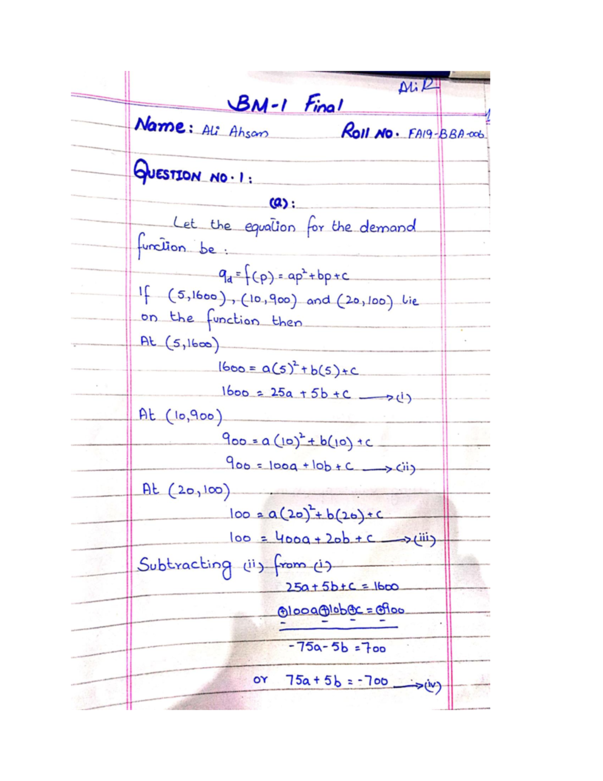 CIIT FA19-BBA-006 LHR@fina fa19-bba-006 - Multivariable Calculus - Studocu