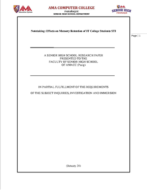 Work Immersion 3rd quarter exam - ICT Work Immersion 1 st Quarter Exam ...