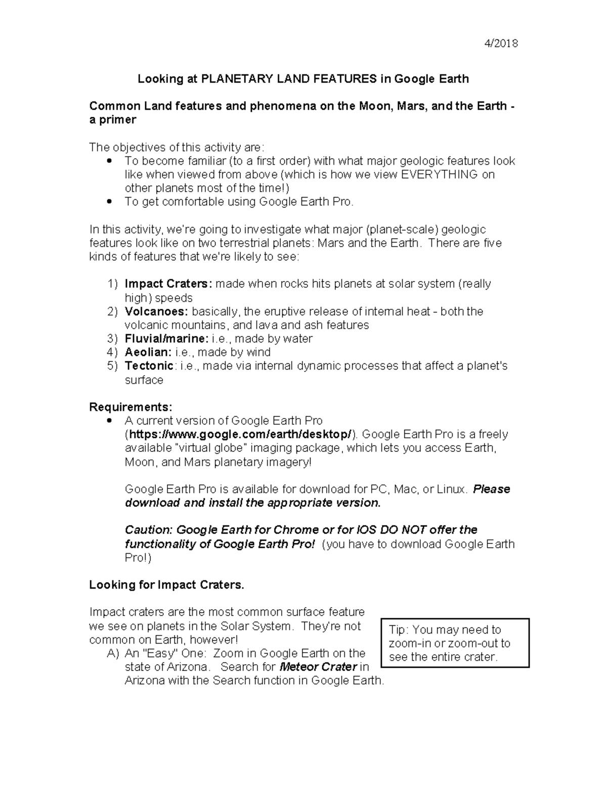 01 Planetary land features - 4/ Looking at PLANETARY LAND FEATURES in ...