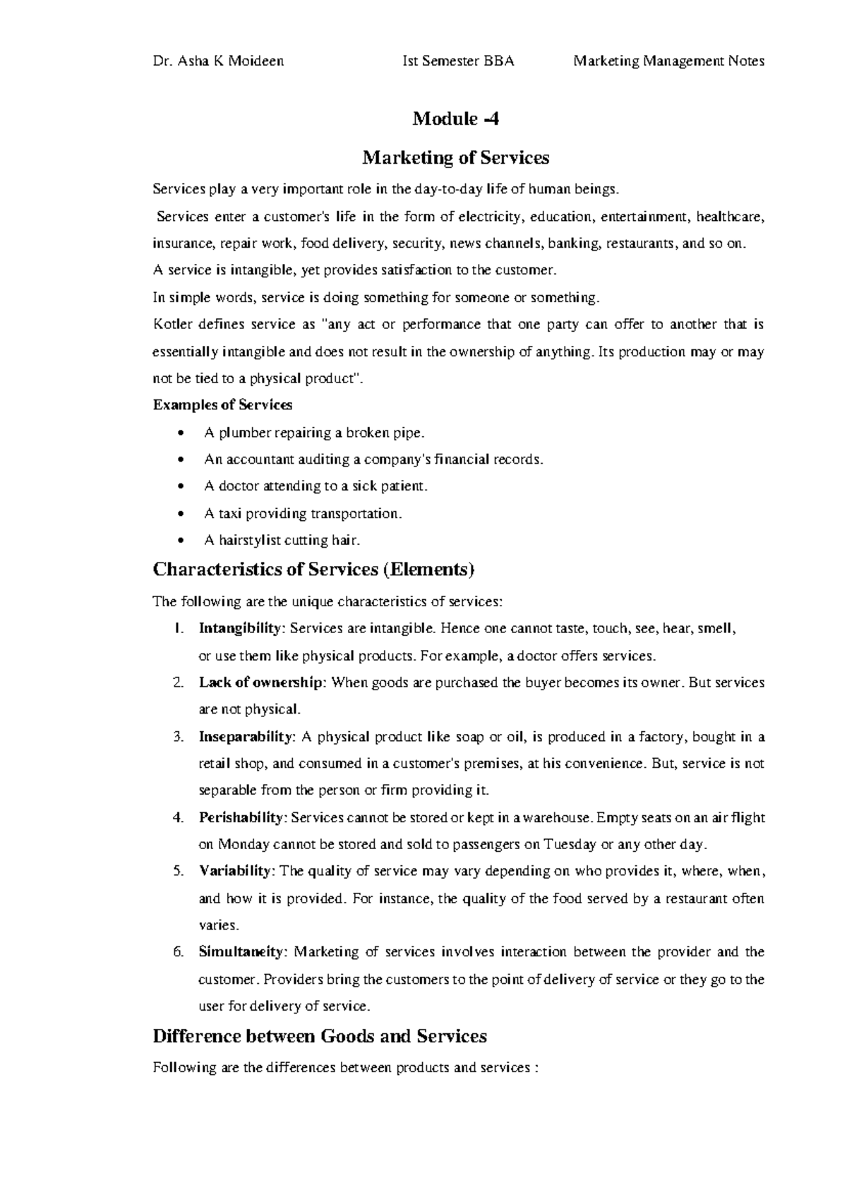 Module-4 Marketing of Services - Module - 4 Marketing of Services ...