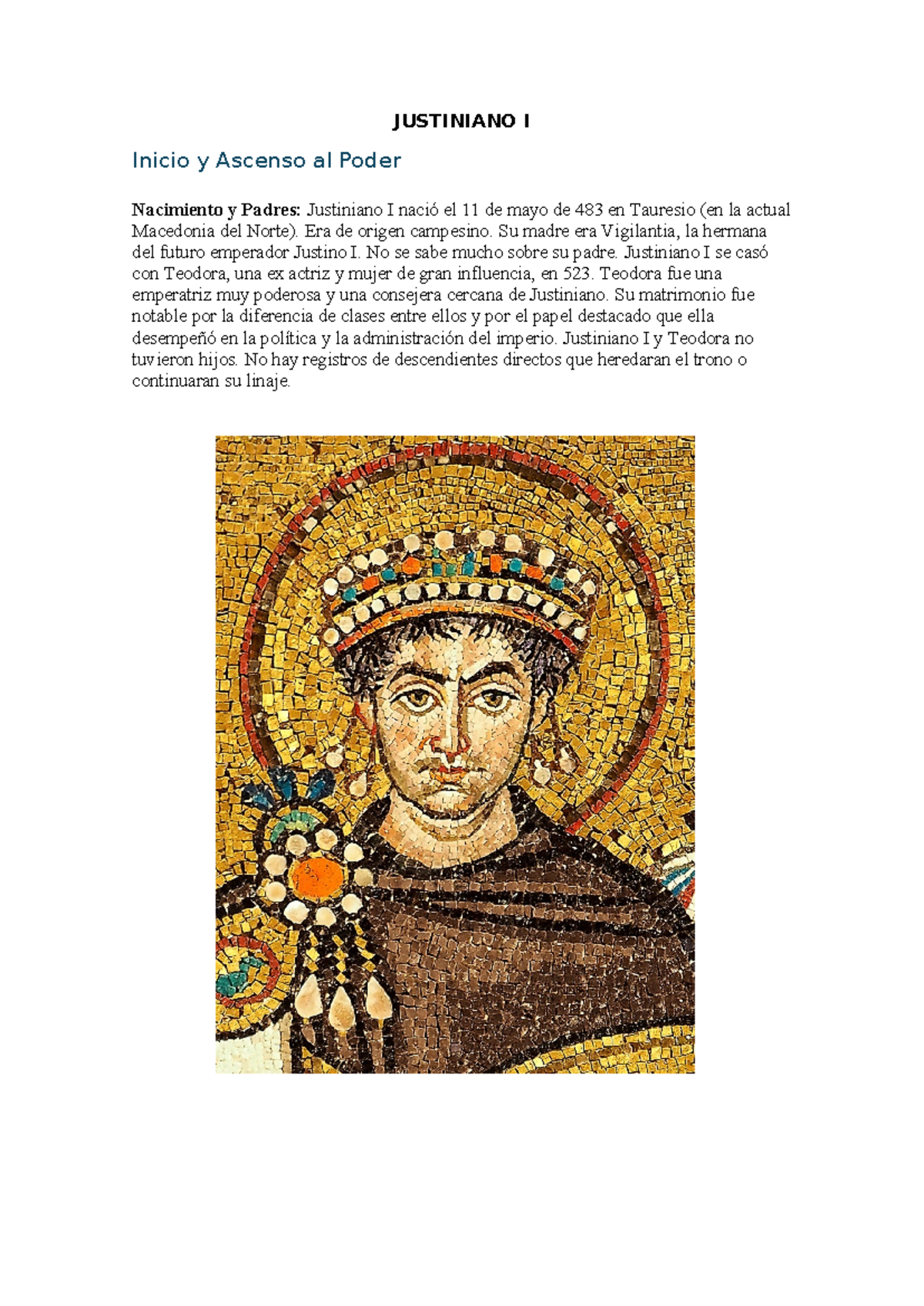 Justiniano I - tarea de expo - JUSTINIANO I Inicio y Ascenso al Poder ...