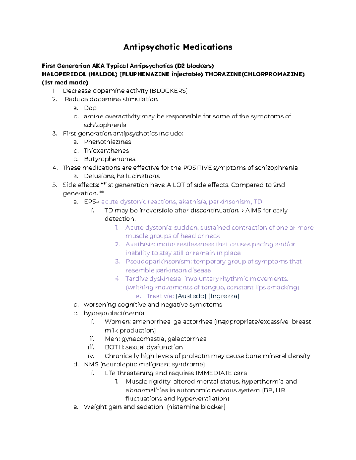 Antipsychotic Medications - Antipsychotic Medications First Generation ...