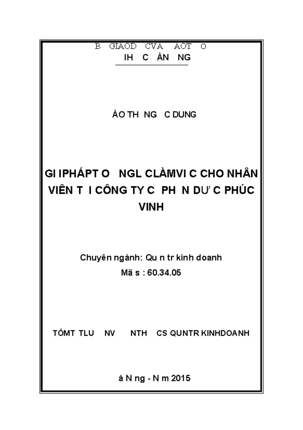 Dao Thi Ngoc Dung - dsasdasdasd - B GIÁOD CVÀ ÀOT O IH C ÀN NG ÀO TH NG C DUNG GI IPHÁPT O NGL ...
