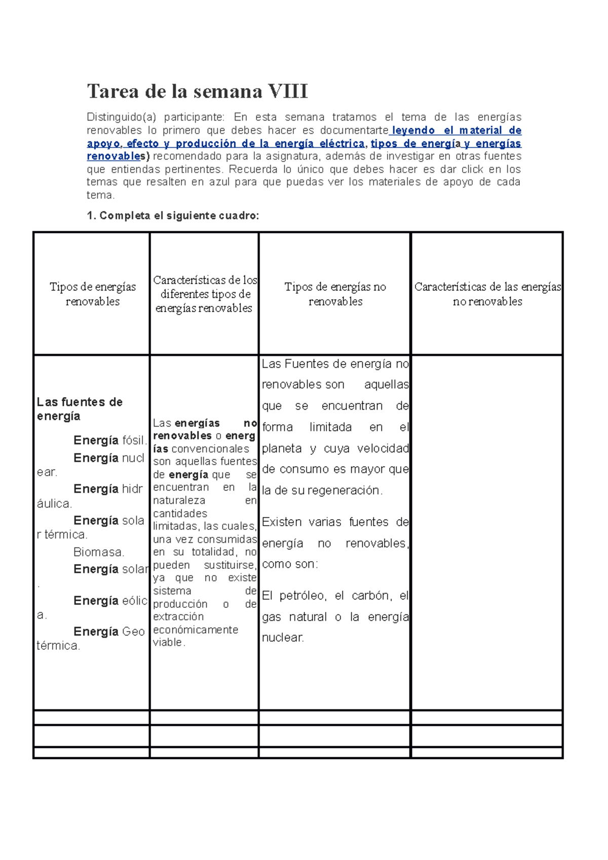Tarea de la semana VIII S.H - Tarea de la semana VIII Distinguido(a ...