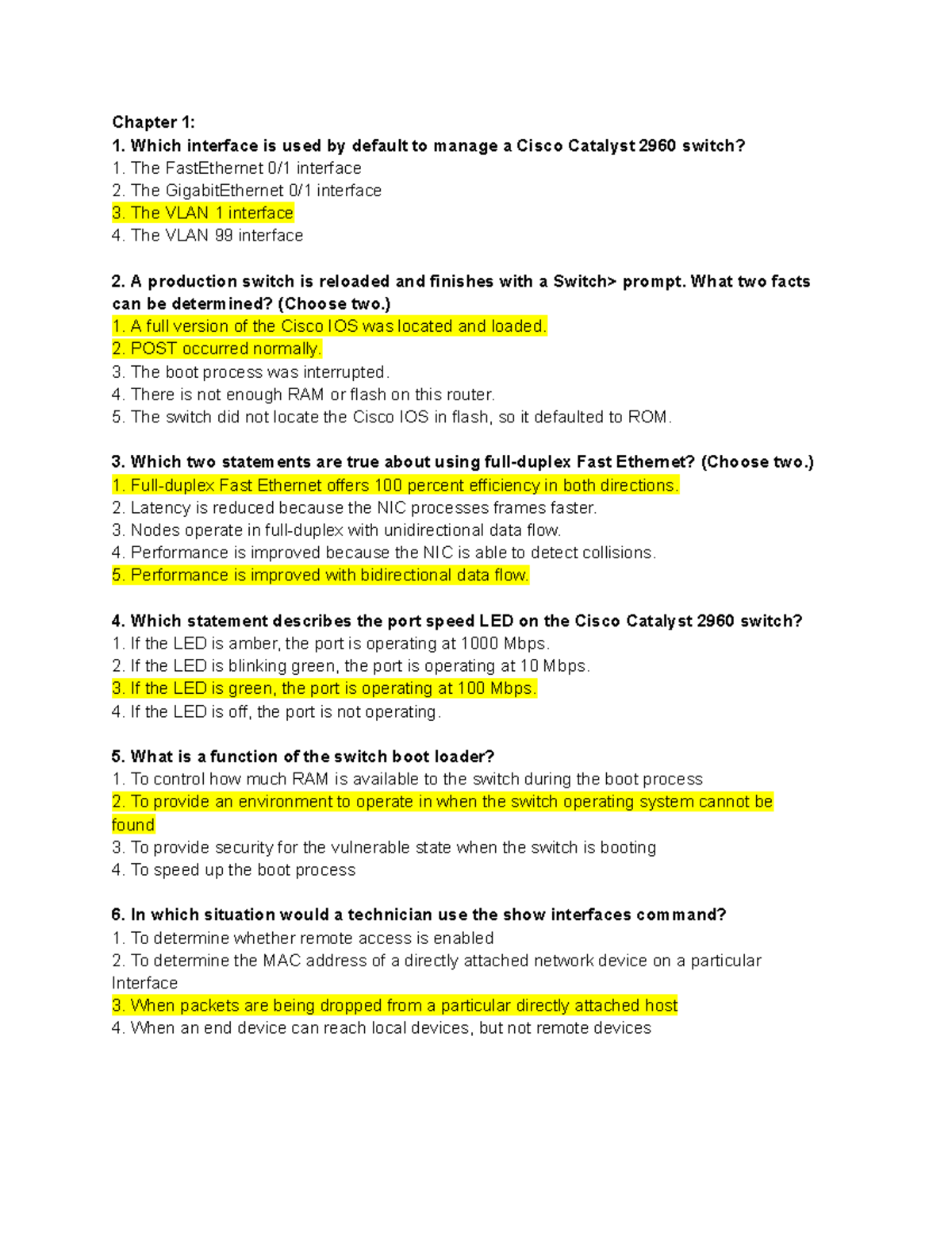 CNET 201 Theory TEST PRAC review - Chapter 1: Which interface is used ...