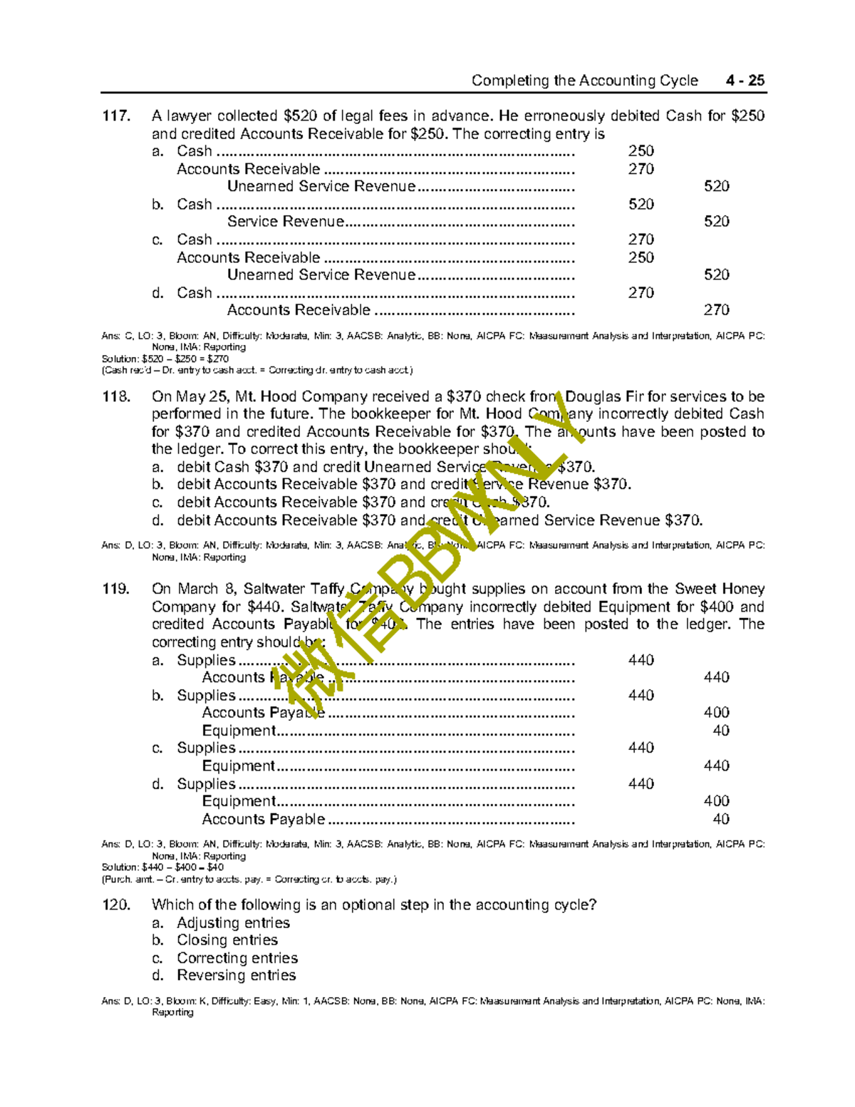 Accounting principles 14th edition by weygandt tb 394 - Completing the ...