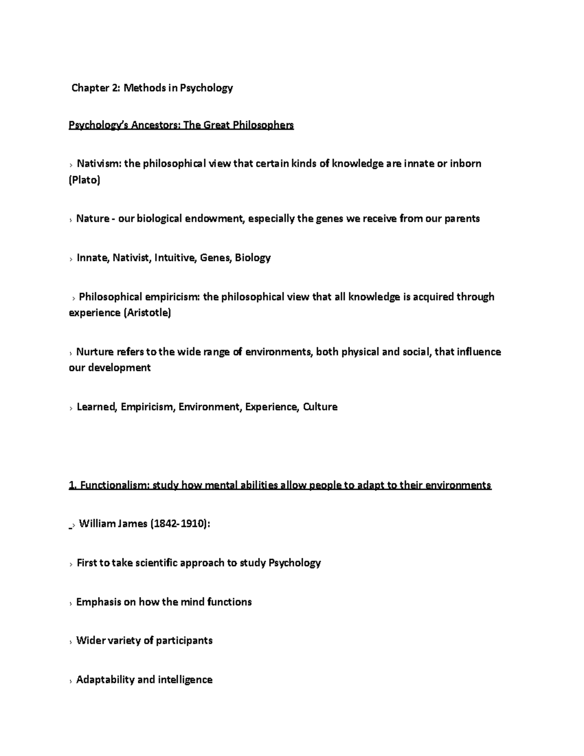 Chapter 2 Methods in Psychology - Chapter 2: Methods in Psychology ...