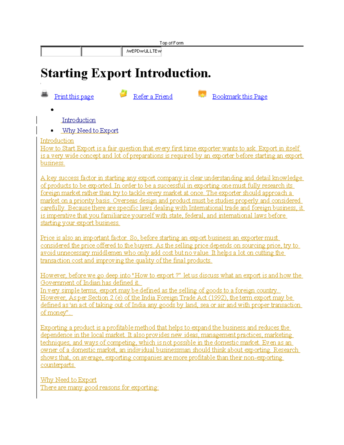 Starting-Export-Introduction - Top of Form /w EPDw ULLTEw Starting ...