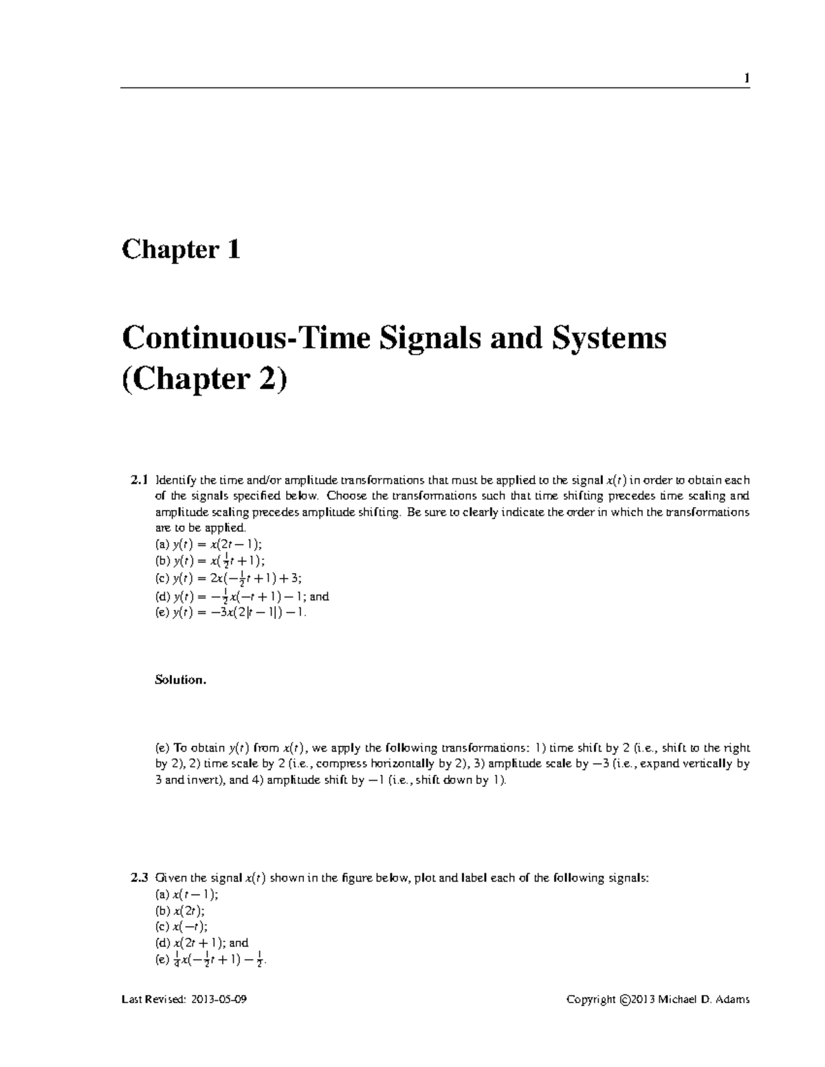 Signals and System by Alan V. Oppenheim, Alan S. Willsky, S. Hamid ...