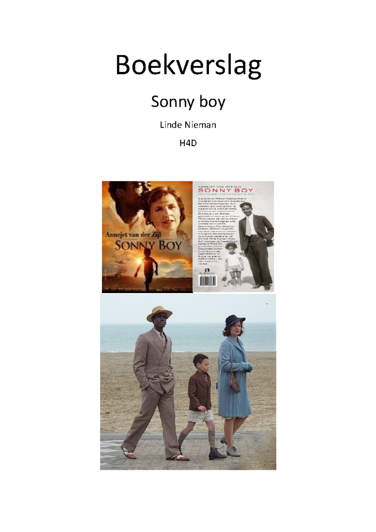 Boekverslag sonny boy h4d - kopie - Boekverslag Sonny boy Linde Nieman ...