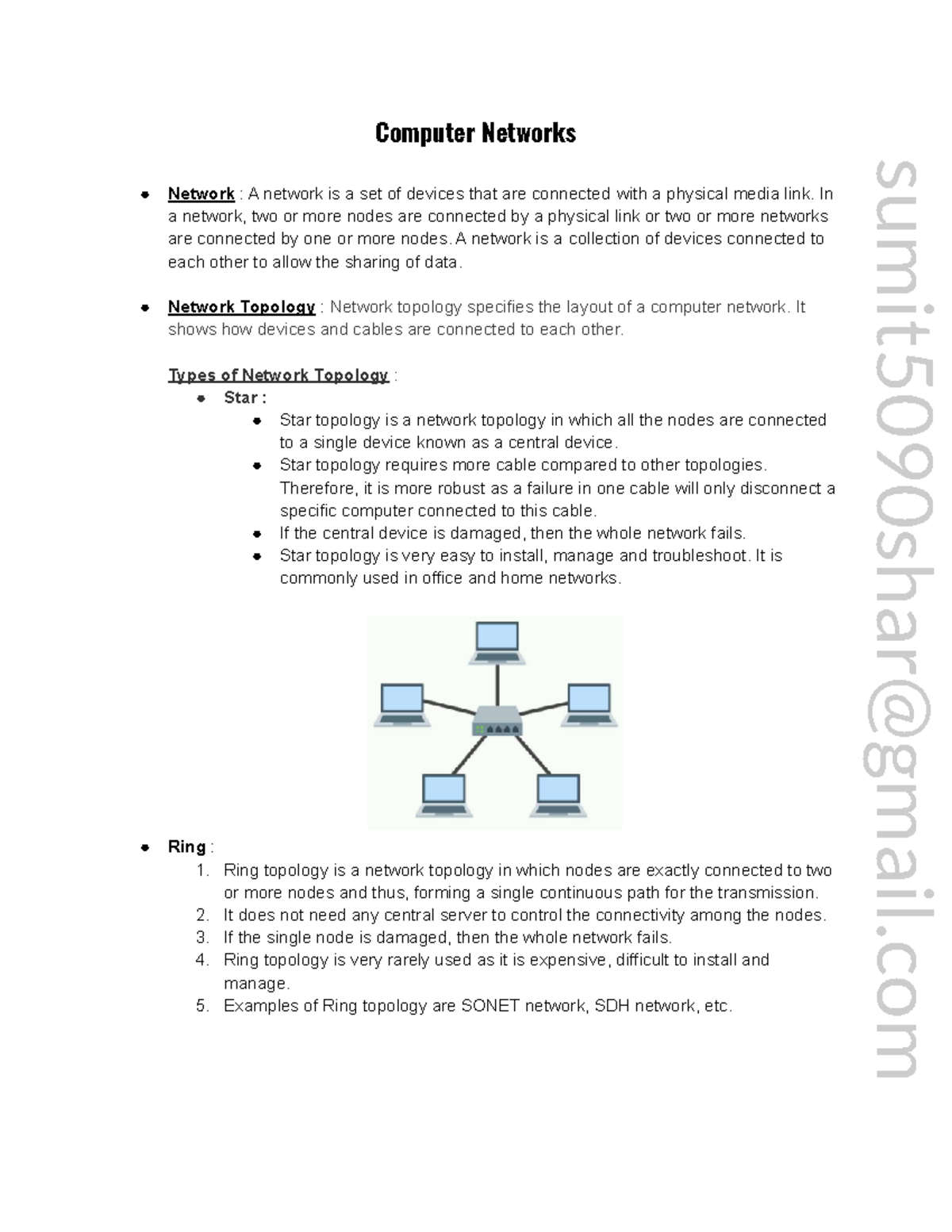 Computer Networking Notes for Tech Placements - Computer Networks ...