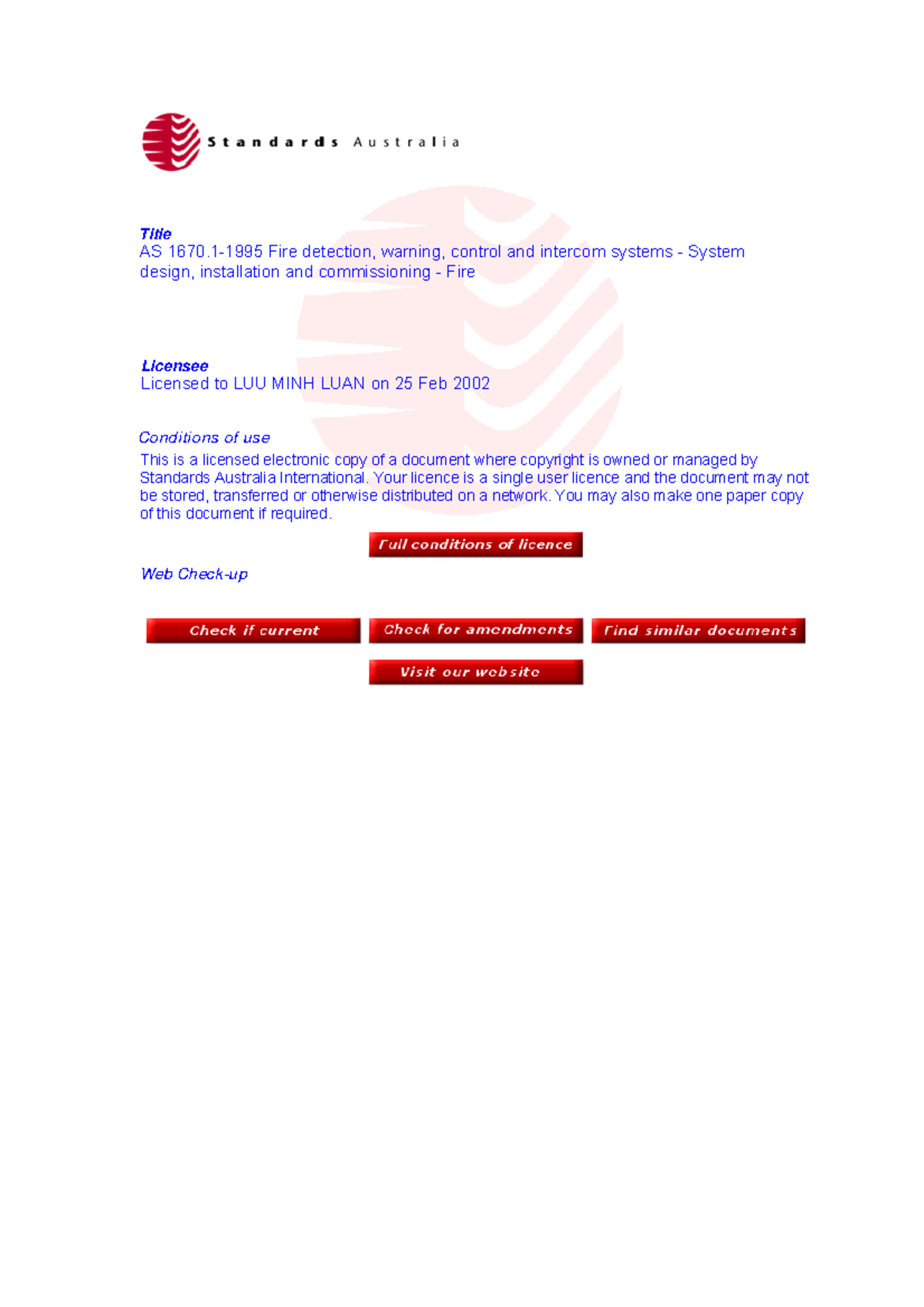 233523827 As 1670 1 1995 Fire Detection Warning Control and Intercom ...