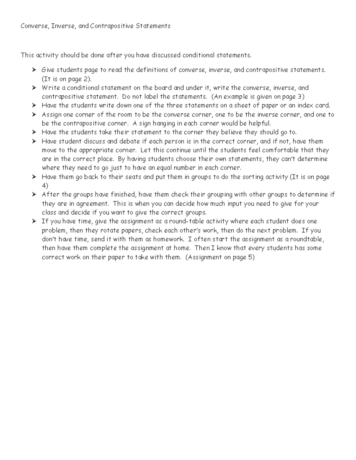 Susansintrologicproof - Converse, Inverse, and Contrapositive ...