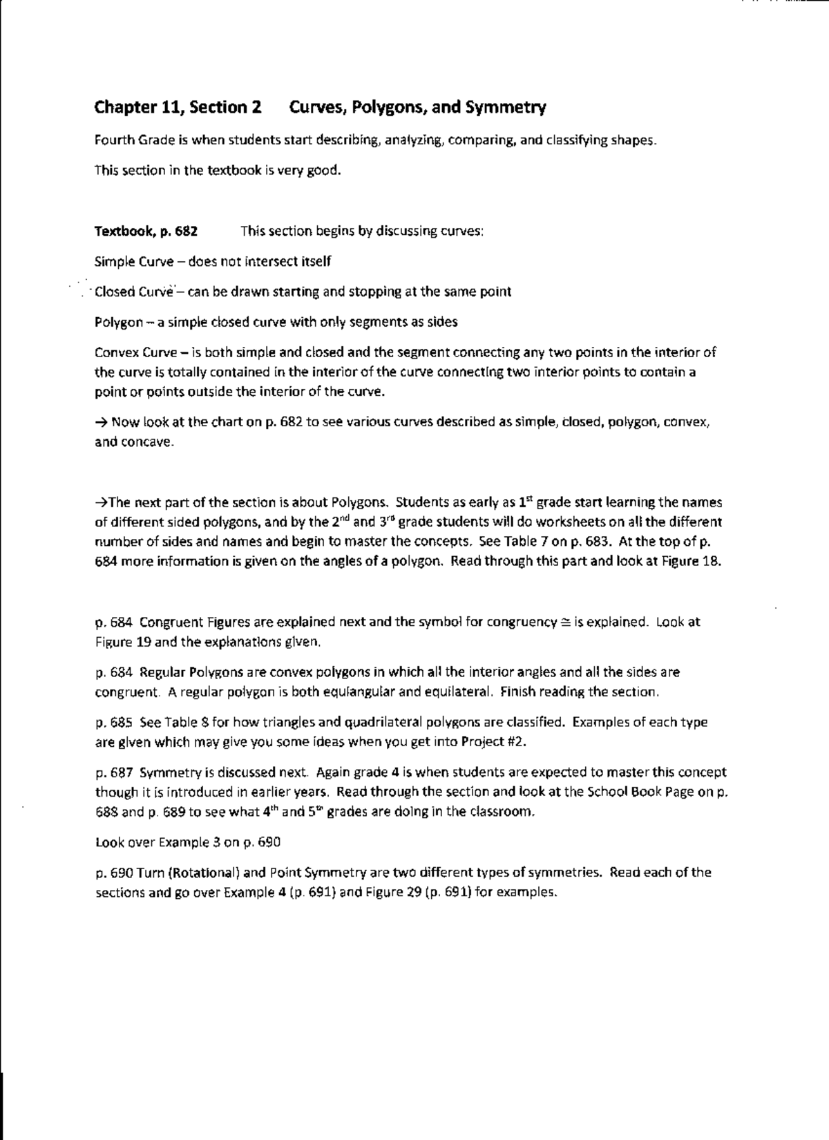 Chapter 11, Section 2 Class Notes - Chapter 11, Section 2 Curves ...