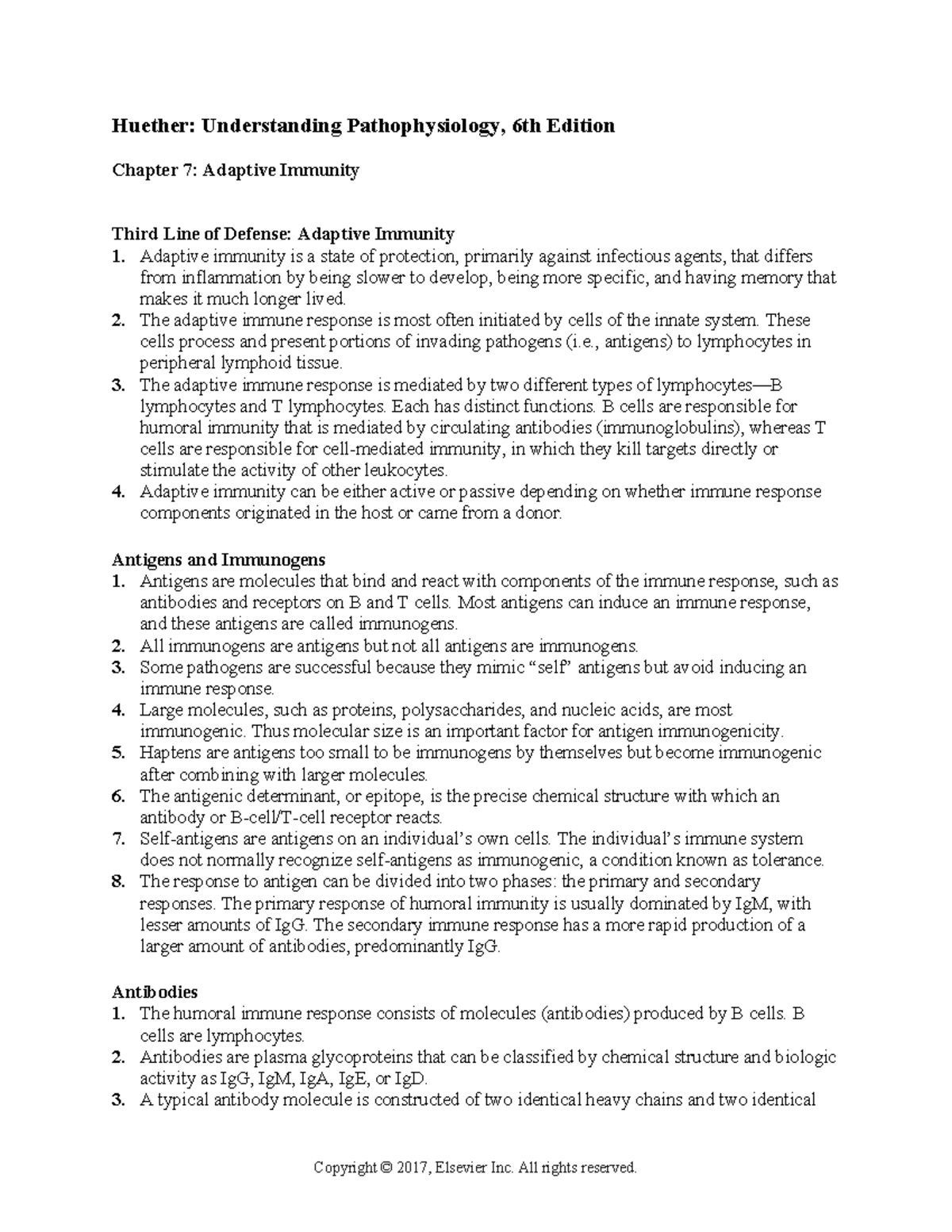 Chapter 007 - ! Copyright © 2017, Elsevier Inc. All rights reserved. Huether: Understanding ...