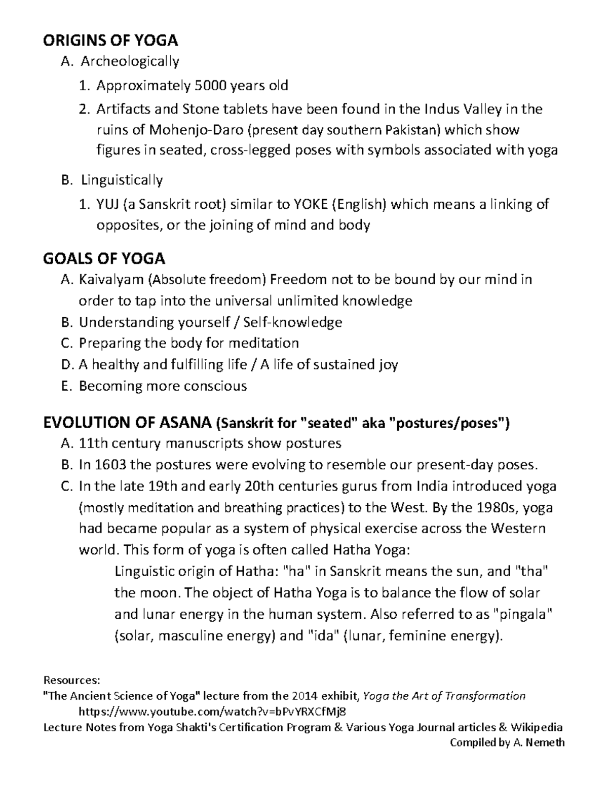 Yoga Origins- Goals OF YOGA & Asanas - ORIGINS OF YOGA A ...