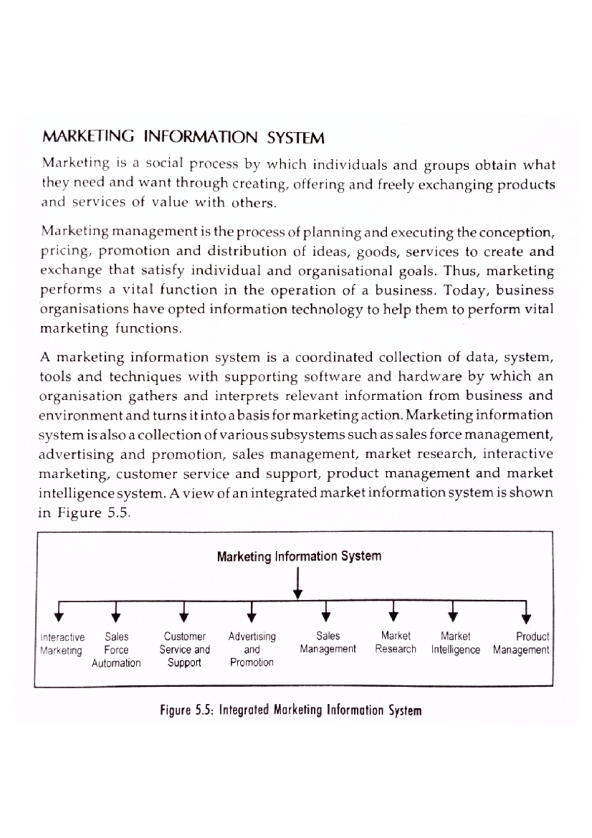 Marketing information system - BBA - Studocu
