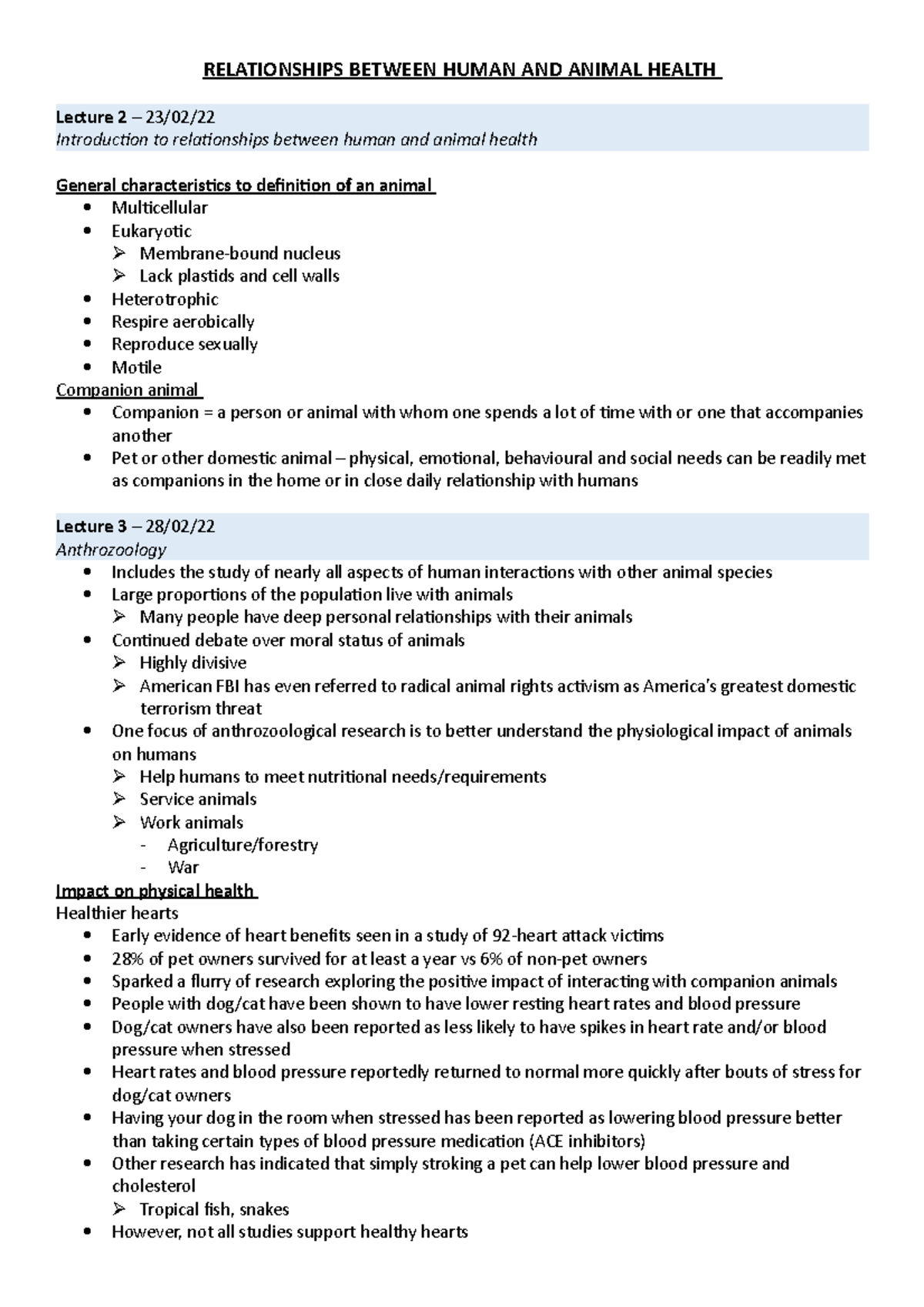 Module 1 - All notes from the lectures - RELATIONSHIPS BETWEEN HUMAN ...