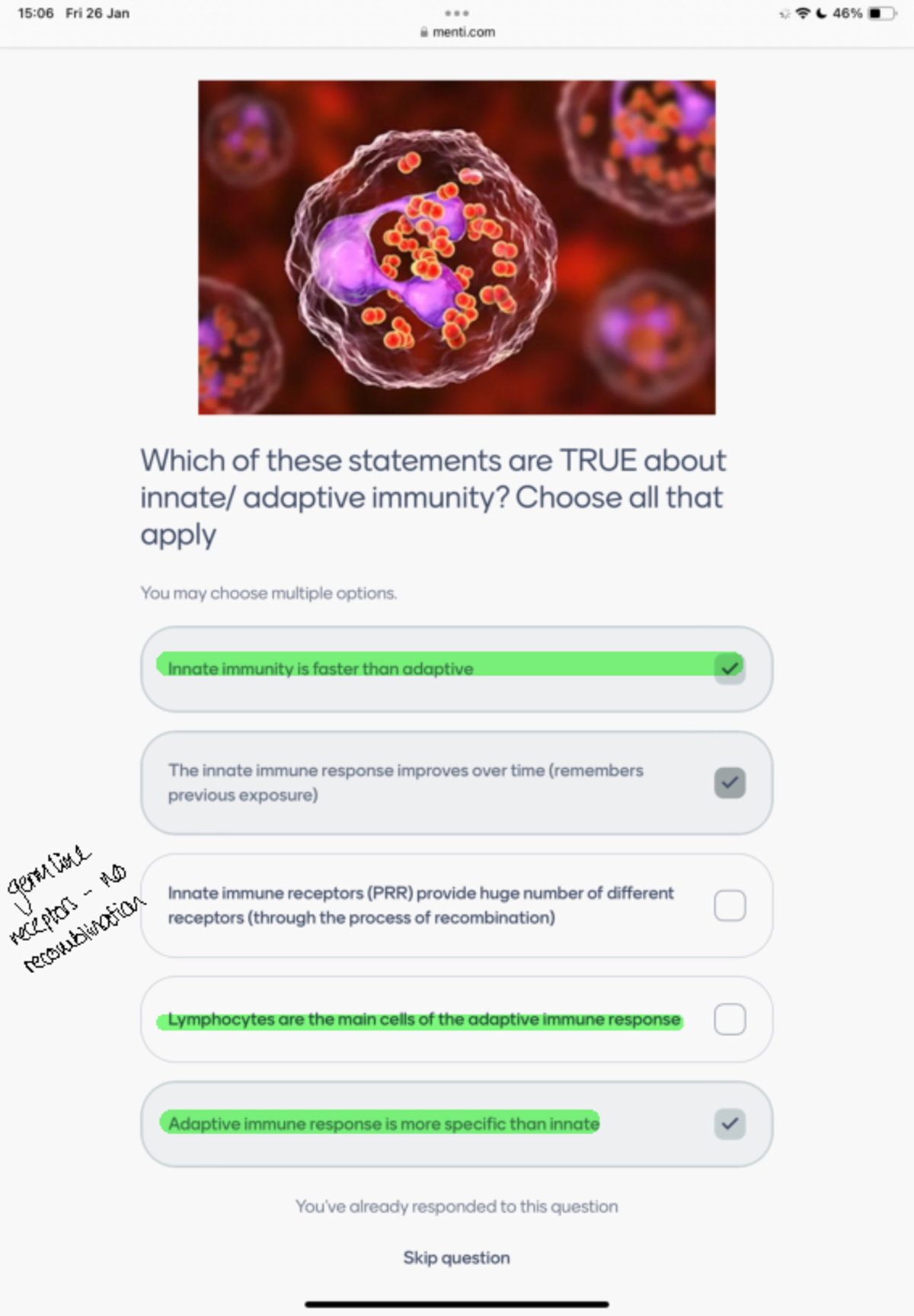 Review Session 1 menti quiz answers - 26-01 - ermline 9 No ...