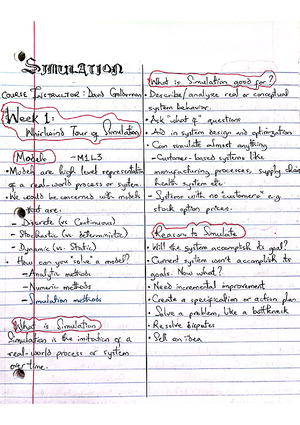 ISYE 6644 Notes and MT1 Cheatsheet - Simulation and Modeling for ...