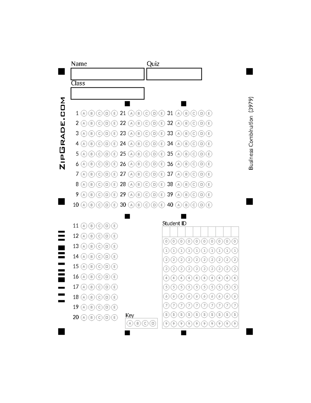 40-items-zipgrade - Name Quiz Class Student ID 0 1 2 3 4 5 6 7 8 9 0 1 2 3 4 5 6 7 8 9 0 1 2 3 4 ...
