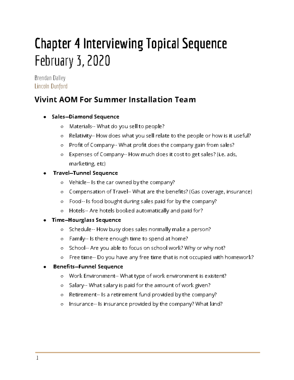 Interviewing Guide Interviewing - Chapter 4 Interviewing Topical ...