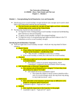 Module 1 - Practice Test - The University of Pittsburgh LCJS0200 – Race ...