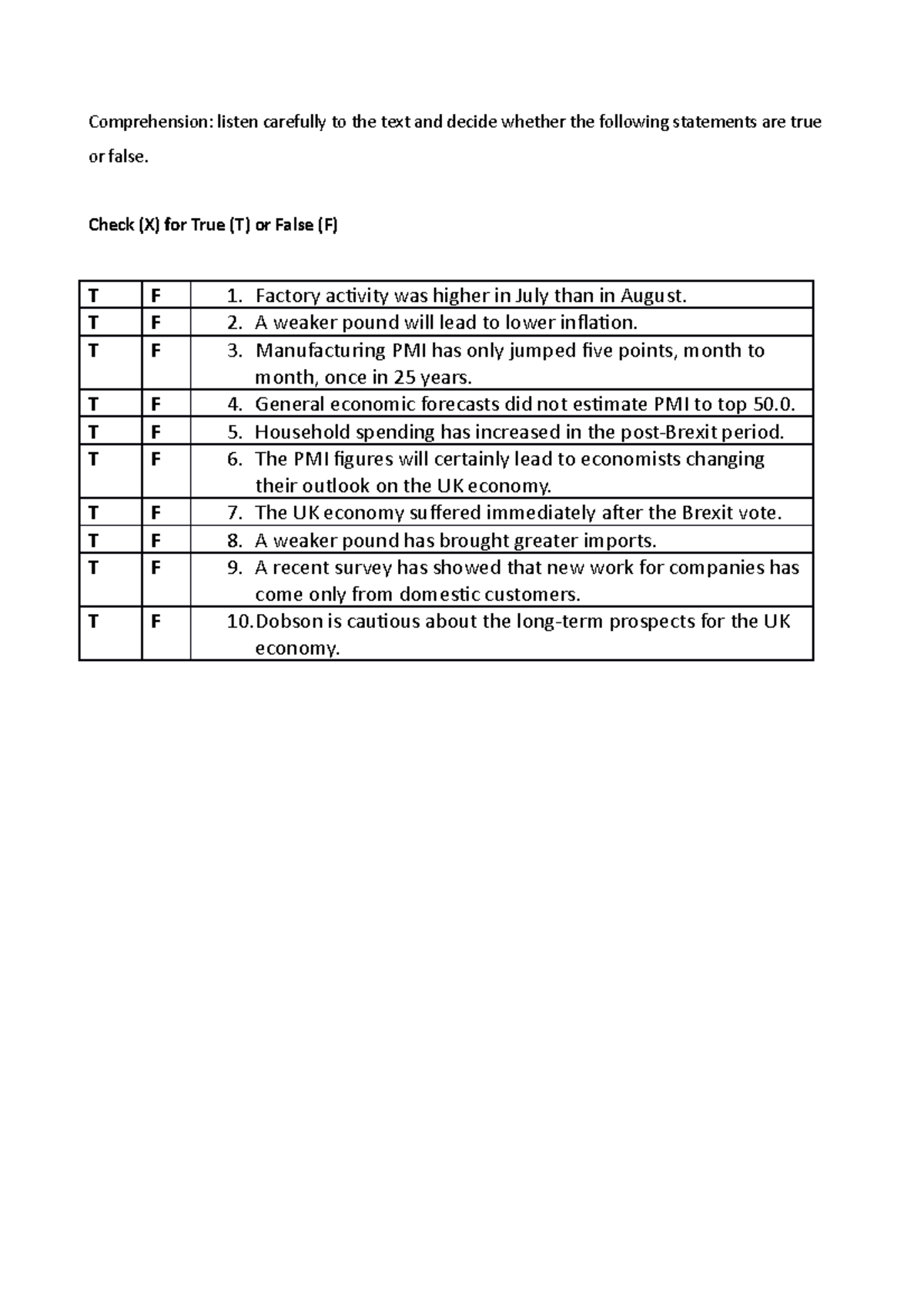 3 9 listening - ... - Comprehension: listen carefully to the text and ...