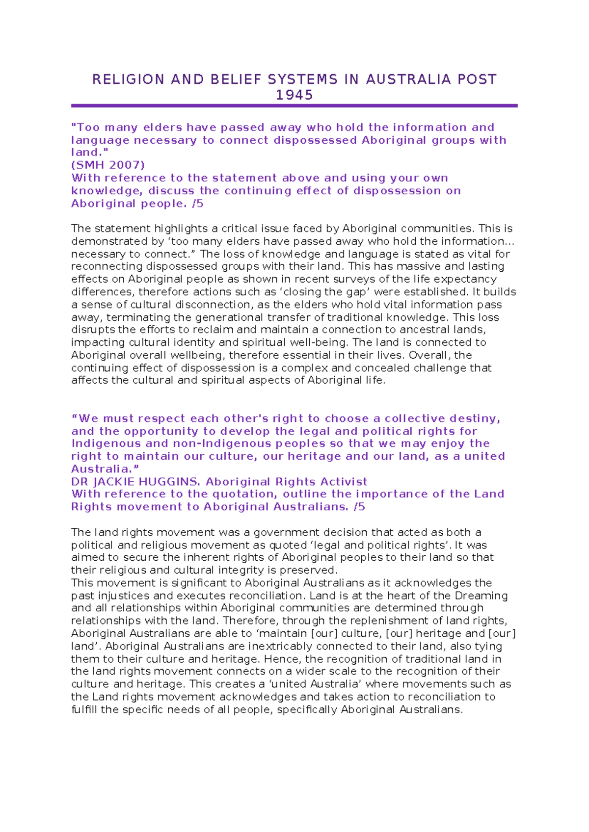 Religion AND Belief Systems IN Australia POST 1945 - RELIGION AND ...